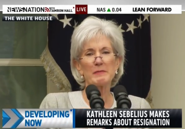 Kathleen Sebelius had to read her resignation speech to not find out ...