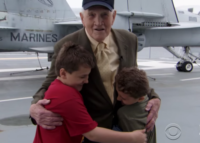 Twins meet their World War II hero