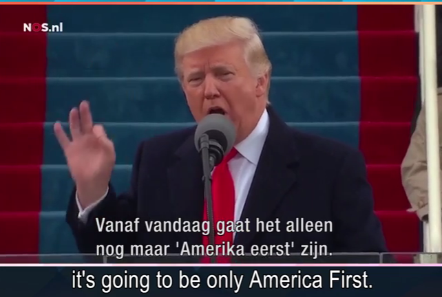 Dutch TV's hilarious take on Trump's 'America First' speech