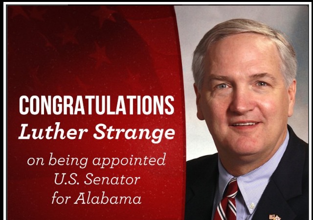 Alabama AG Luther Strange Appointed to Sessions's Senate Seat