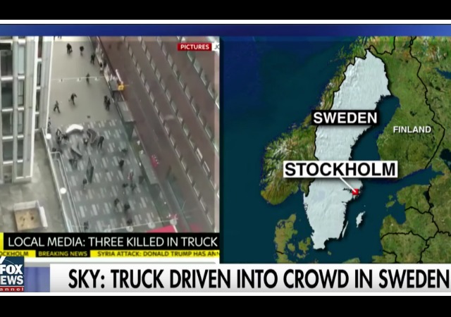 Truck Used in Terror Attack In Sweden, Several Killed