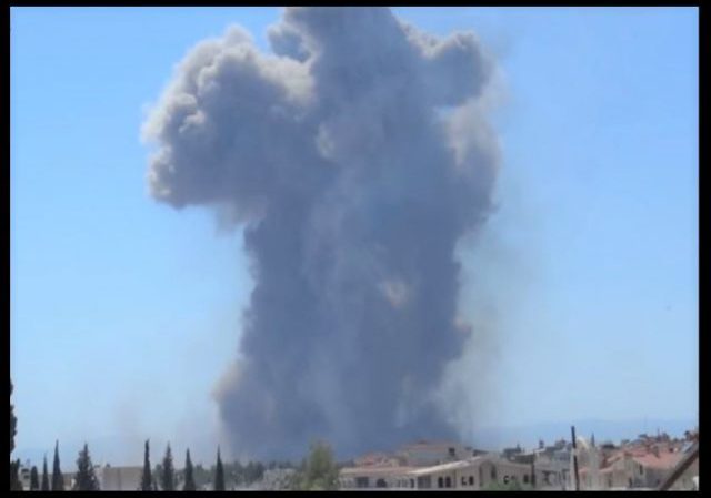 Who done it? Huge explosions at Iranian missile depot in Hama, Syria ...