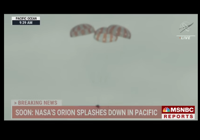 NASA’s Orion Capsule Splashes Down in Pacific, Completing Artemis I Mission