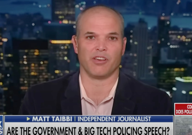 Matt Taibbi was asked “why doesn’t he pay much attention to the sins ...