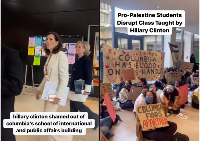 ‘Hillary, You Can’t Hide’: Anti-Israel Protesters Disrupt Clinton’s ...