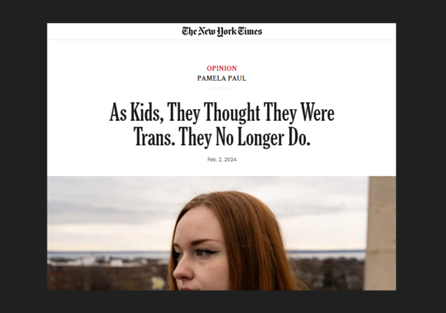 NY Times Shocks The World, Publishes Piece Critical Of “Transgender ...