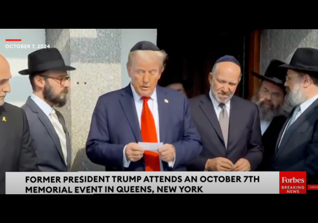 Trump Visits Historic Jewish Site in NY to Mark October 7 Anniversary