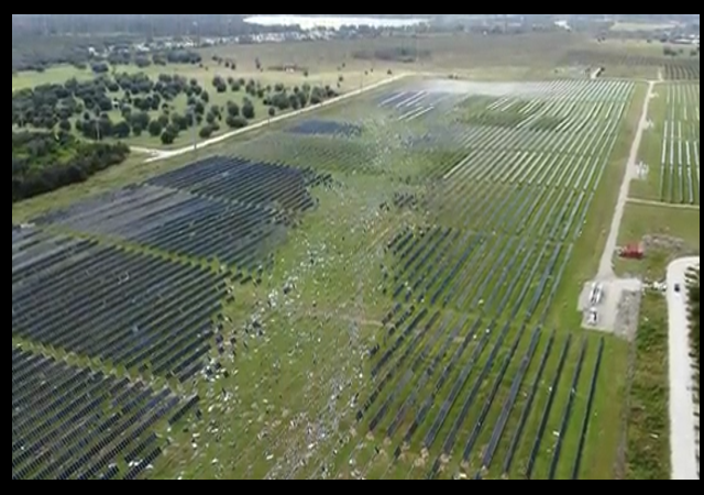 Massive Solar Farm in Florida Appears Heavily Damaged by Hurricane Milton