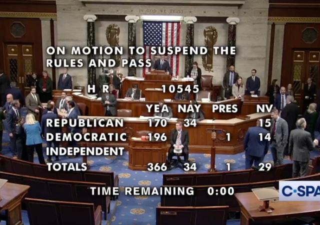 House Approves Spending Bill Without Debt Ceiling Provision
