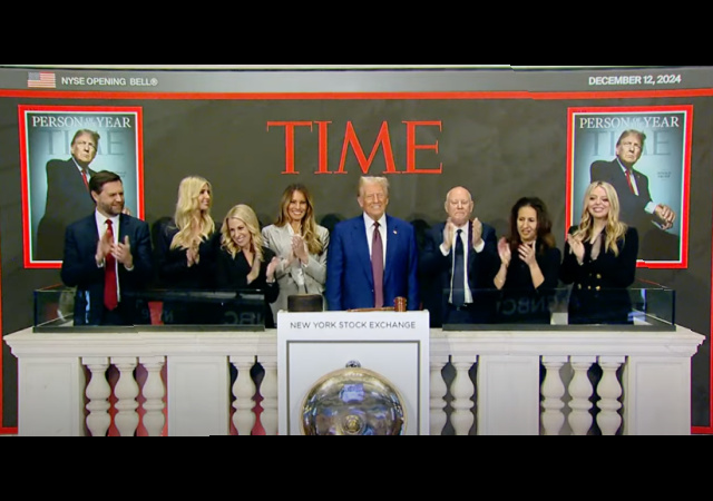 Trump Opens NYSE After Time Names Him Person of the Year