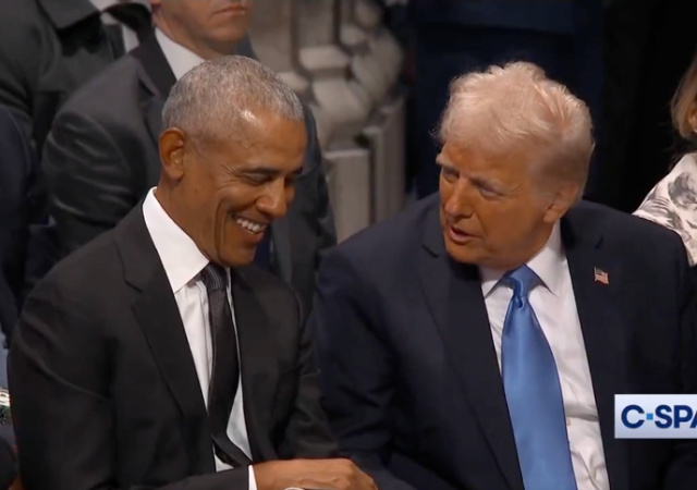 Obama, Trump Enjoy Friendly Chat and Laughs Before Carter’s Funeral