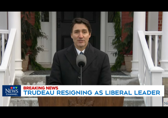 Canadian PM Justin Trudeau Resigns as Liberal Party Leader