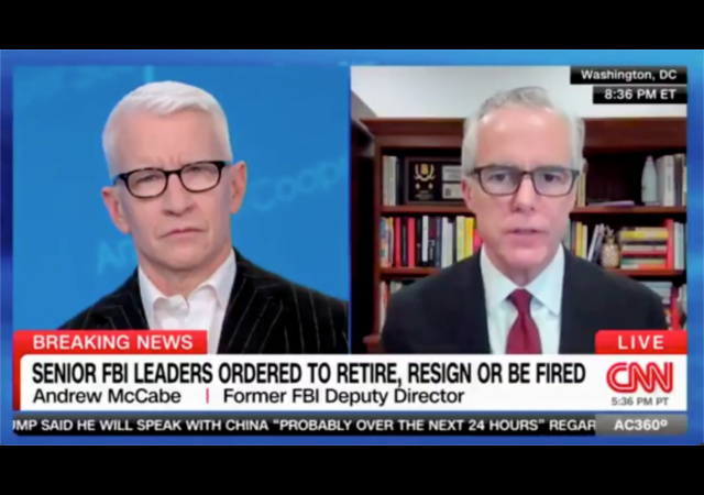 Ex-FBI Deputy Director Andrew McCabe Laments Recent Agent Firings ...