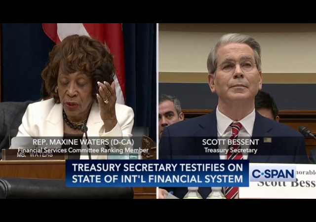 Bessent Keeps His Cool as Waters Tries (and Fails) to Belittle ...