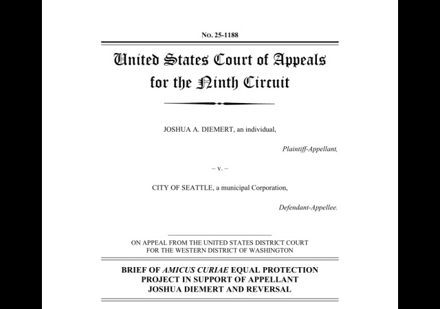 Equal Protection Project Amicus Brief: DEI Training Can Constitute “Hostile Work Environment”