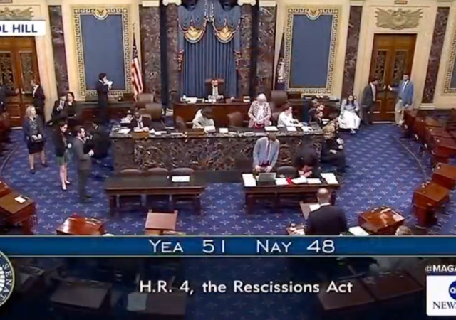 Senate Passes $9 Billion Rescissions Bill, Including Cuts to NPR