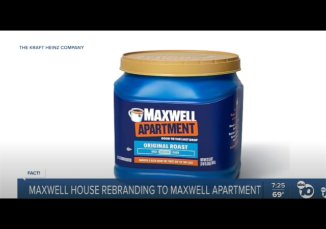 Maxwell House Coffee Changes Name to Maxwell Apartment for Limited Time