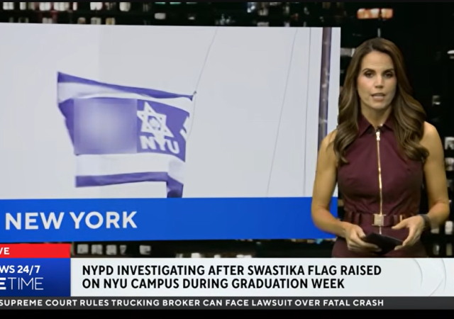 NYU Investigating After Flag With Swastikas and Star of David is Flown ...